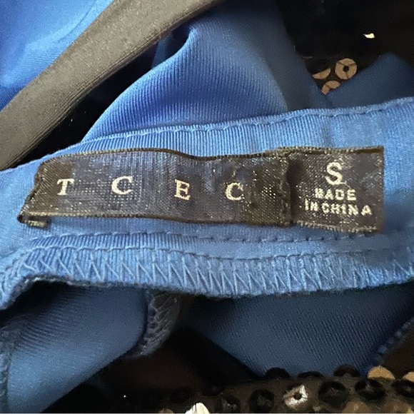TCEC | Dresses | Tcec Royal Blue And Black Dress With Sequin | Poshmark
